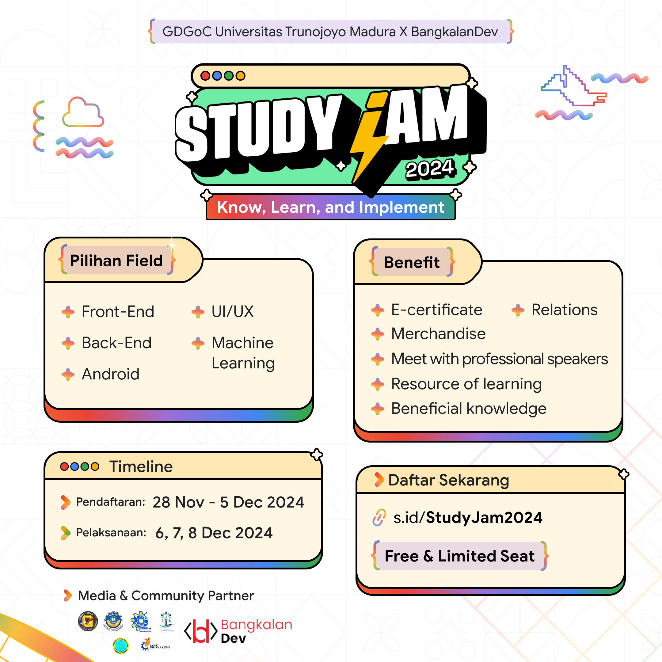 See GDGoC Universitas Trunojoyo X Bangkalan Dev - Study Jam 2024 Day 3 at Google Developer ...